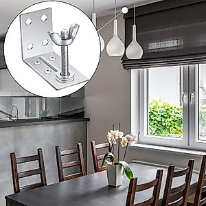 Roman Shade Wall L Bracket and Wingnut Ceiling or Wall Mount Brackets Mounting Installation L-Brackets for Roman Shade Home Window Drapery Use (4)