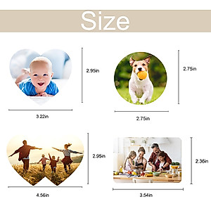 Custom Magnet Add Your Photo Fridge Magnets Home Decoration Photo Refrigerator Magnets Office and Kitchen Locker Magnets (Heart-Shaped（1pcs）)