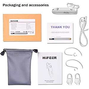 Bluetooth Headset for Cell Phones, V5.0 Wireless Bluetooth Earpiece for iPhone, Android, Samsung, IPX5 Waterproof 16 Hrs Talking Hands Free Earphone with Noise Cancelling Mic for Outdoor/Business