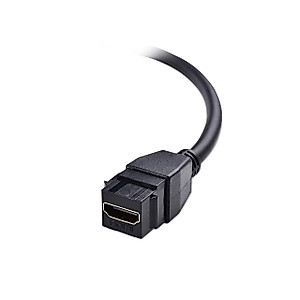Cable Matters 2-Pack HDMI Keystone Jack Pigtail Cable in Black - 8 Inches
