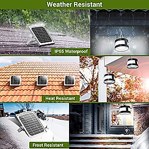 160 LED Solar Lights Outdoor Waterproof，LOFTEK Solar Pendant Lights with Remote Hanging Hook & 16.4ft Cable, Dusk to Dawn Solar Powered Security Flood Lights for Indoor Shed Patio Garage Yard