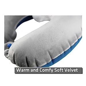 TREKOLOGY Inflatable Neck Pillow for Travel - Ultimate Comfort and Support for Airplanes, Cars, and More - Ergonomic Design for Restful Sleep and Neck Relief - Essential Travel Accessory