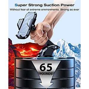 VICSEED Phone Mount for Car with [Anti-melting Anti-UV Film] Strong Power Suction Cup Dashboard & Windshield Car Phone Holder Mount Durable Hands-Free Universal Cell Phone holder for All Mobile Phones