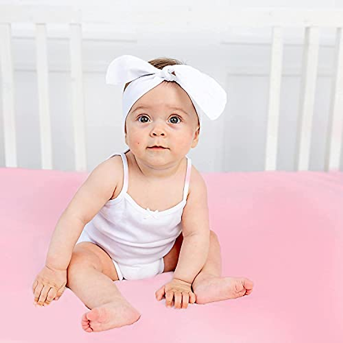 EXQ Home Fitted Baby Crib Sheets for Boys Girl, Standard Crib Mattress Sheet Soft Breathable Toddler Bed Sheets, Cozy Microfiber Toddler Cot Sheet (28x52x8in Pink)