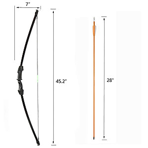 TOPARCHERY Youth Bow and Arrow Set Beginner Takedown Recurve Bow Set Outdoor Sports Archery Gift for Youth Teens