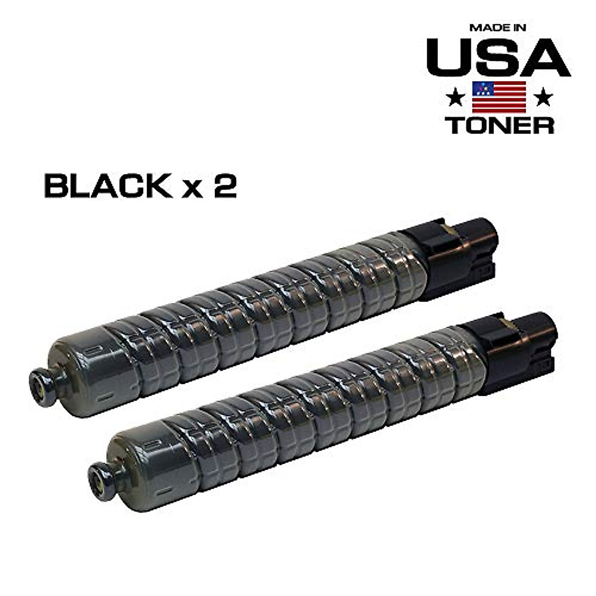 MADE IN USA TONER Compatible Replacement for Ricoh Aficio MP C2800 MP C3300 | Replacement for 841276 (Black, 2 Pack)