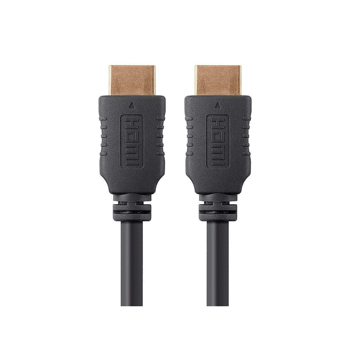 Monoprice 4K High Speed HDMI Cable - HDMI 2.0, 4K@60Hz, HDR, HDR10, Dolby Vision, 18Gbps, YUV 4:4:4, 28AWG, With Ferrite Cores, 4 Feet, Black