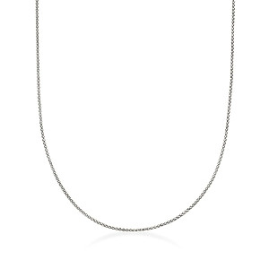 Ross-Simons 1mm 14kt White Gold Adjustable Popcorn-Chain Necklace