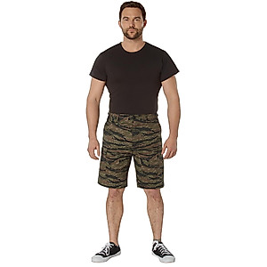 Rothco BDU Cargo Shorts Men’s Outdoor Shorts Hiking Shorts, Tiger Stripe Camo, M