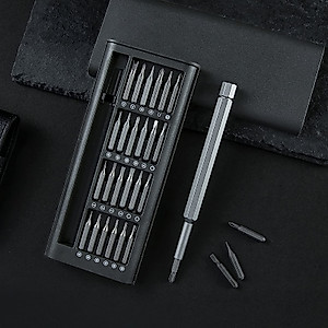 Precision Screwdriver Set, 24 in 1 Magnetic Driver Bit Set, Mini Pocket Screwdriver Repair Tool Kit with Storage Case for Electronics/Smartphone/Tablet/PC/Eyeglasses