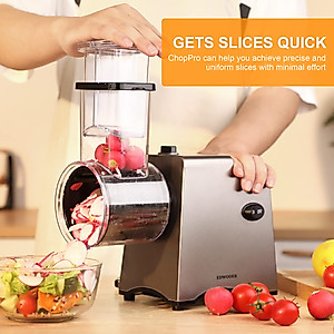 Electric Cheese Grater,250W Automatic Vegetable Chopper with 5 Attachments,Veggie Cutter Julienne Slicer Shredder for Carrot,Potato,Fruit,Block Cheese