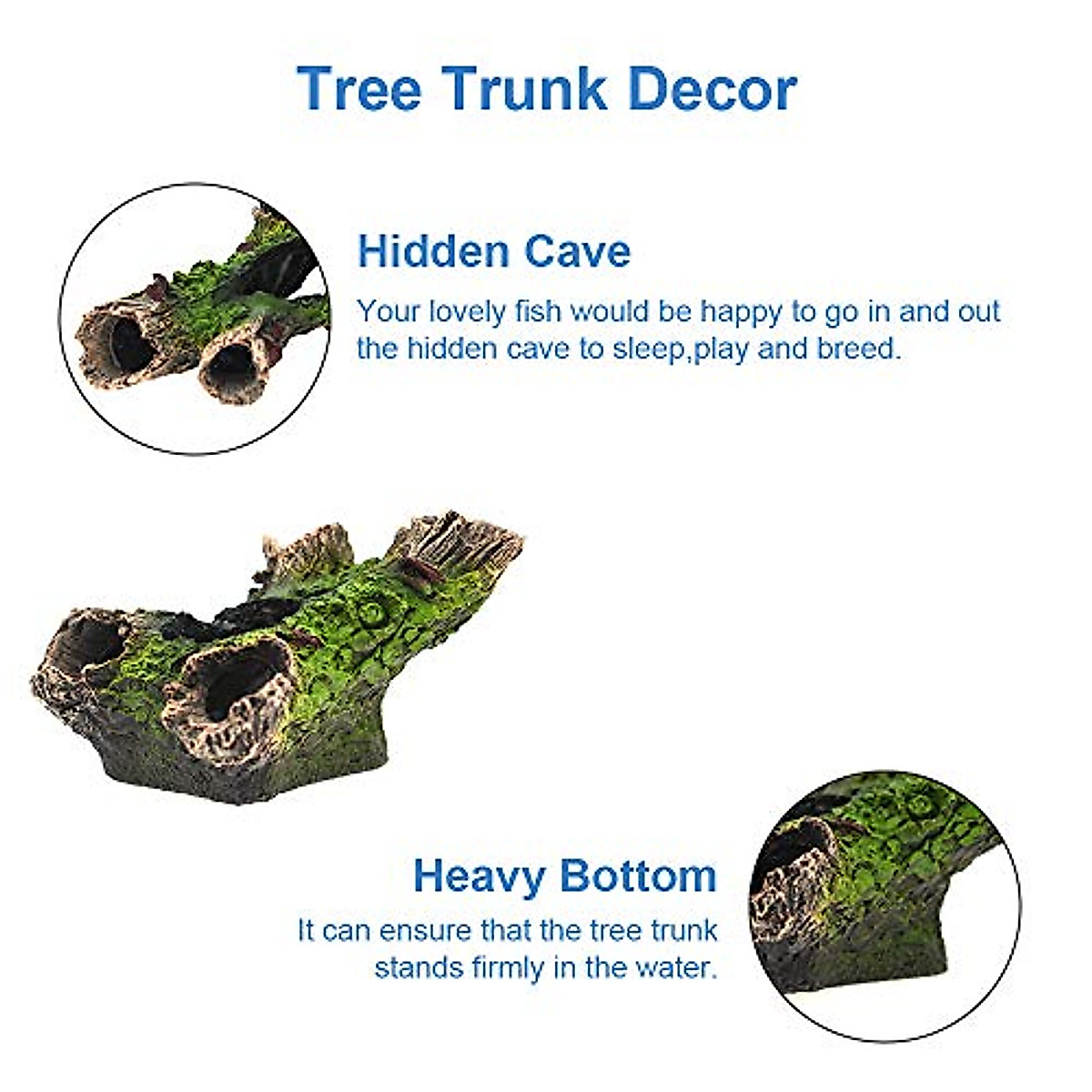 GreenJoy Aquarium Decorations Fish-Tank Accessories Plants - Fish Tank Decor Kit with Artificial Plants and Hideouts Ornaments,Small (Ornaments Set #1)