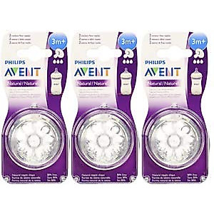 Philips Avent Natural Nipple Medium Flow - 6 Pack
