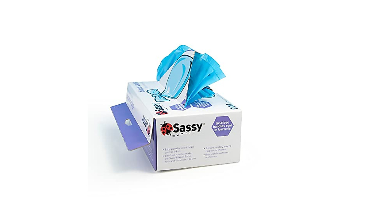 Sassy Disposable Diaper Sacks - Odor-Control, 200 Pack for Easy Disposal