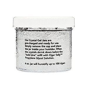 Cigar Sally Crystal Gel Humidifier for Cigar Humidors (4 oz Jar)
