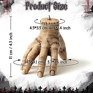 Eartim Halloween Scary Thing Hand Candle, Realistic Creepy Severed Hand Candle Table Decor, Family Thing Hand, Thing Hand Candle for Fans, Scars Hand Halloween Props Thanksgiving Christmas Prank Gift