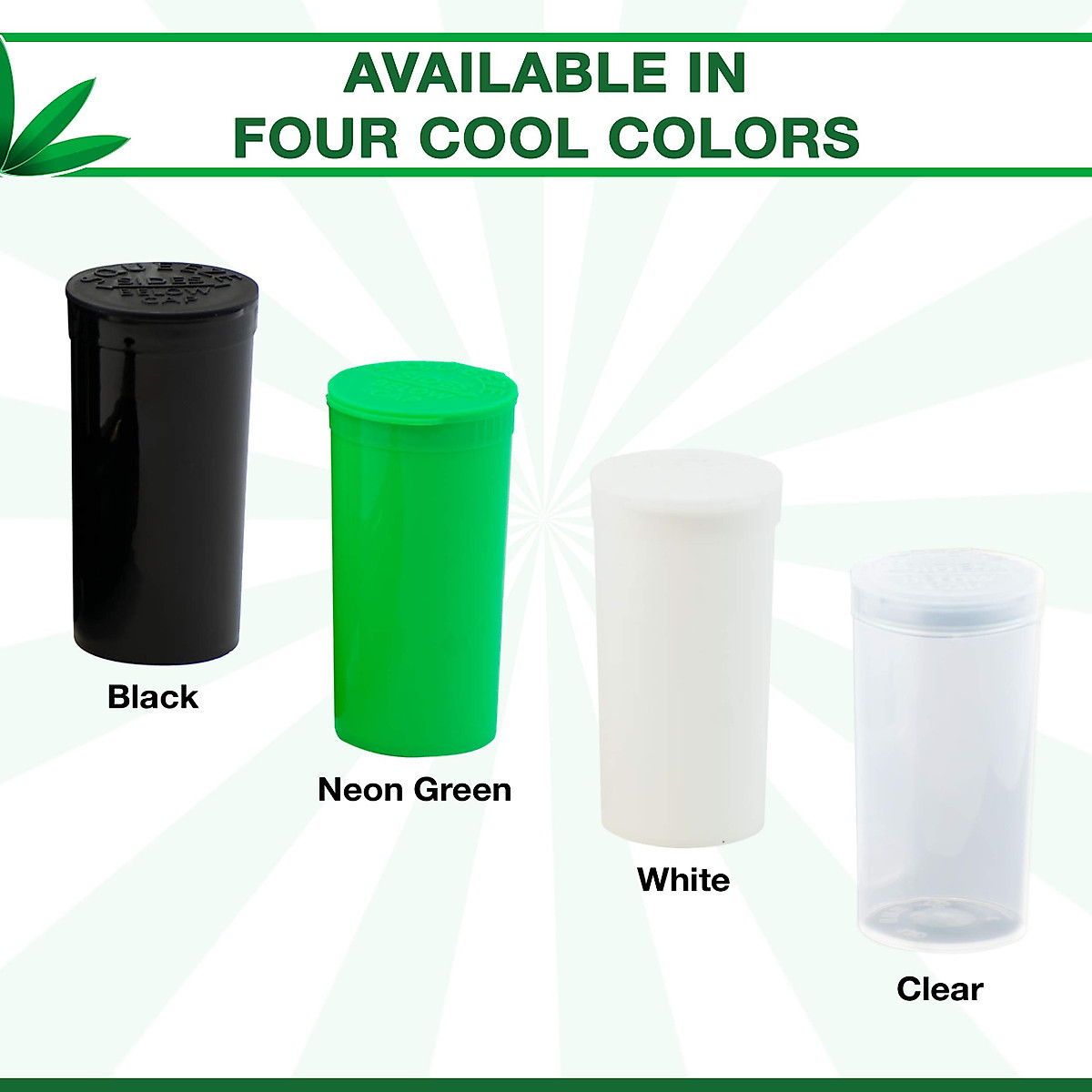 Emerald Mountain Supplier Pop Top Dram Containers | Durable Airtight Multipurpose Storage | Herb and Pill Organizer - 13 Dram (Green, 320 Count (Pack of 1))