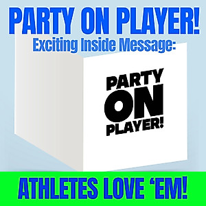 Play Strong Soccer Happy Fun Epic Birthday Card 1-Pack (5x7) Incredible Sports Birthday Cards Greeting Cards Awesome for Soccer Players, Coaches and Fans Birthdays, Gifts and Parties!