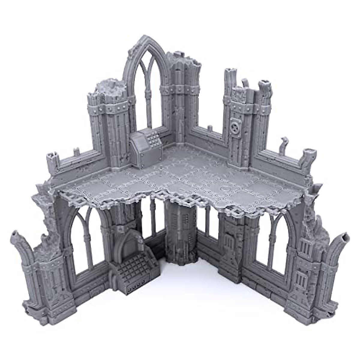 EnderToys Gothic Sci-Fi Ruins by Terrain4Print (Set C), 3D Printed Tabletop RPG Scenery and Wargame Terrain for 28mm Miniatures