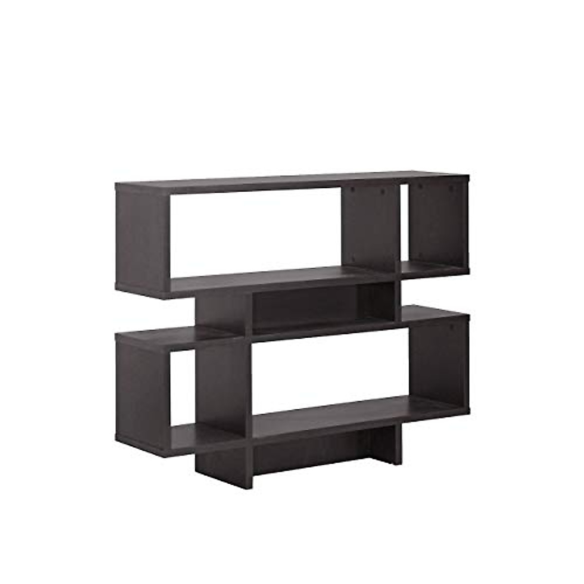 Baxton Studio Cassidy 4-Level Modern Bookshelf, Dark Brown