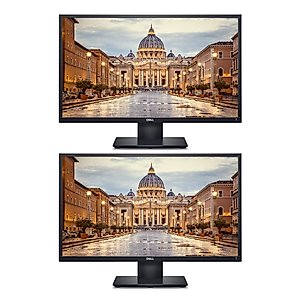 Dell E2420H 24 Inch FHD (1920 x 1080) LED Backlit LCD IPS Monitor with DisplayPort - VGA Ports 2-Pack (25WFD)