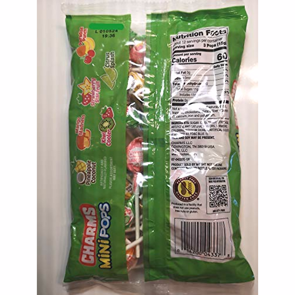 Charms Mini Pops Suckers Tropical Mix (35ct) 6.3oz