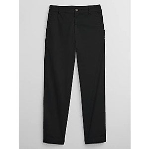 GAP Womens High Rise Girlfriend Khaki Pants, True Black, 14 US