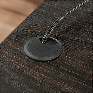 Sauder Canton Lane Engineered Wood and Metal L-Desk in Brew Oak