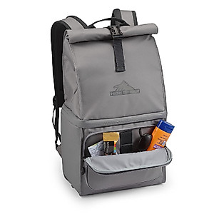High Sierra Beach N Chill Cooler Backpack, Steel Grey/Mercury, One Size