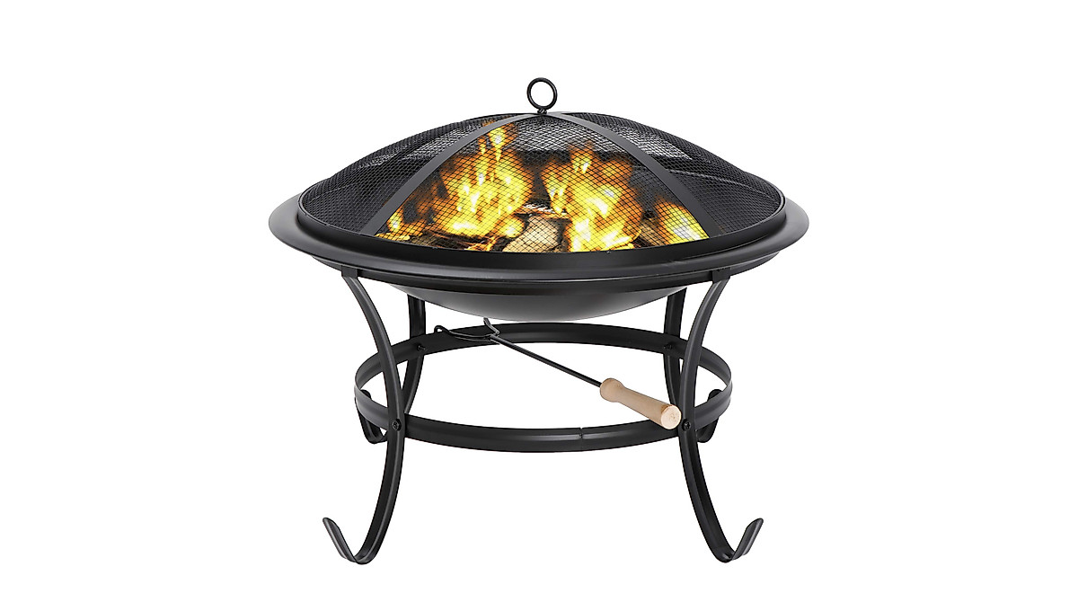 LEMY 22" Wood Burning Fire Pit for Patio & Camping