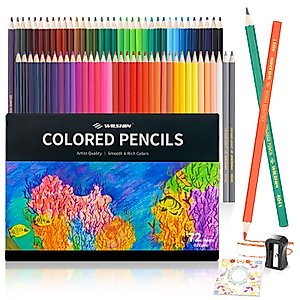 Colored Pencils for Adult Coloring Books, 72 Count Colored Pencils Set for Sketching, Drawing, Coloring & Painting, Pre-sharpened Coloring Pencils for Kids Beginners, Ideal Art Supplies for Artists