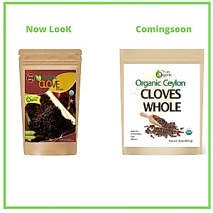 True Organic Ceylon Cloves Whole, 16 ounces Bulk Bag, USDA Organic & Kosher Certified, Non-GMO, Fresh Organic Cloves, Pure Ceylon Premium Quality