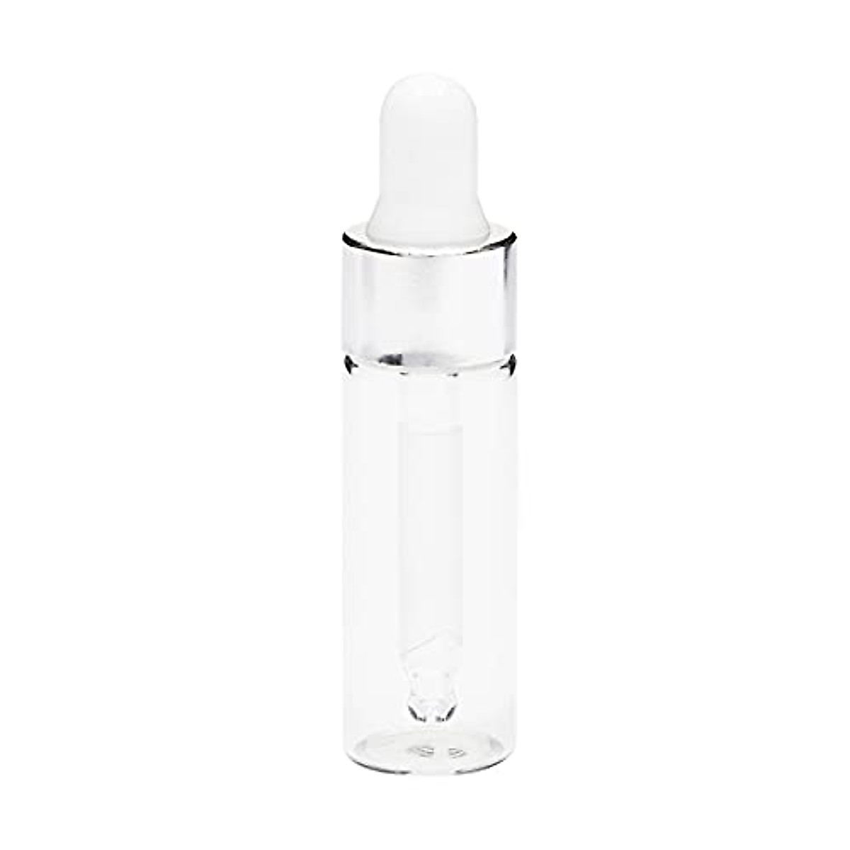 Okuna Outpost 0.17 oz Clear Glass Dropper Bottles, Pipettes, Labels, Funnels (Silver, 95 Pieces)