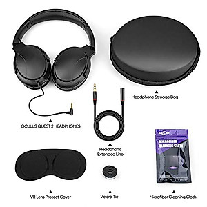 SARLAR VR Gaming Headphones for Oculus Quest 2 Headset Increase VR Immersion, Custom Length Cable, Optimized Gaming Audio Driver, Memory Protein Ear Pads Noise Isolating and Other Accessories