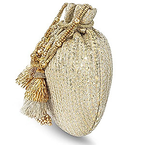 Aheli Indian Potli Bags for Women Evening Bag Clutch Ethnic Bride Purse with Drawstring