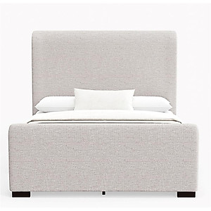 Alpine Furniture Adele Upholstered California King Platform Bed in Beige