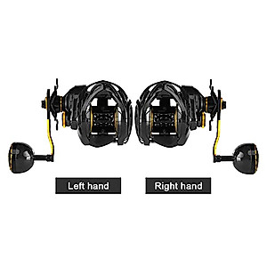 Lixada Baitcasting Reel Carbon Fiber 6+1BB High Speed 6.3: 1 Gear Ratio, Baitcaster Reel Magnetic Brake System Fishing Reel for Sea/Lake/Boat Fishing, 9.1oz Lightweight