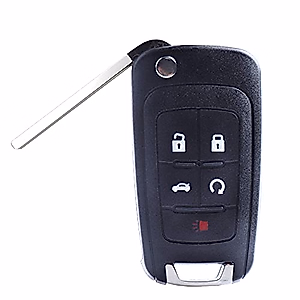 Replacement Flip Remote Fob fit for 2010-2019 Chevy Equinox,2011-2016 Cruze Malibu Camaro Trax /Buick Lacrosse Regal Verano Trunk Car Keyless Entry Uncut Key Fob (FCCID: OHT01060512) Pack of 2