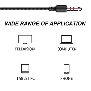 2 Packs of Black and Whlite Headphones, Stereo Wired Headphones Earbuds Sports Earphone with Microphone for Laptop Computer iPhone Samsung Huawei