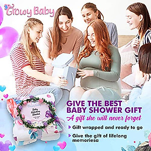 GROWY BABY Milestone Blanket for Baby Girl Gifts - Nursery Decor Baby Monthly Milestone Blanket Girl - Newborn Baby Shower Flannel Fleece Girl Milestone Blanket - 60"x40"