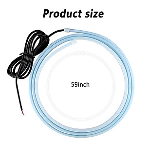 Car LED Hood Light,Waterproof LED Light Strips Cool Monochromatic Car LED Light for Car Lights Exterior,Universal Car Accessories(59inch White)