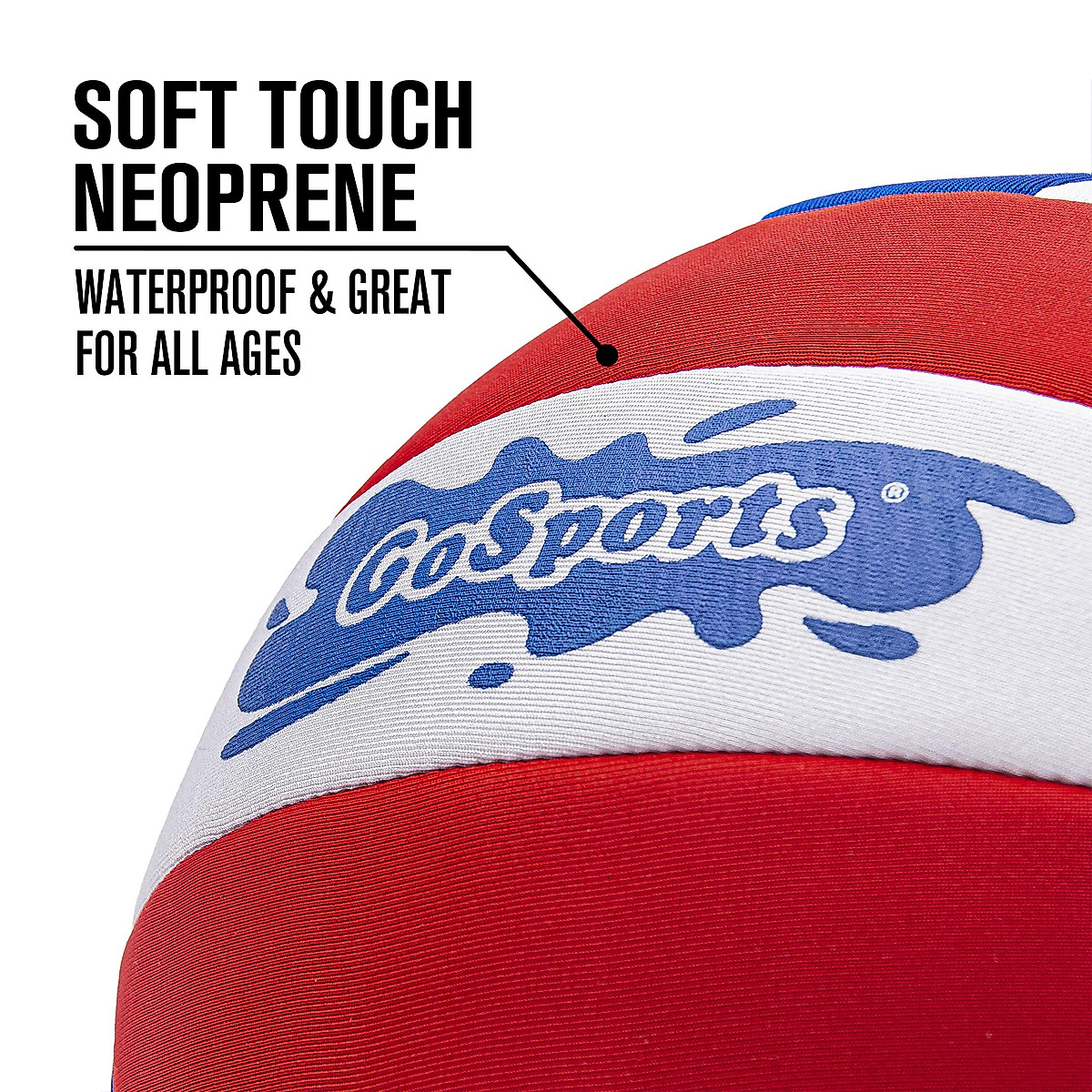 GoSports Pro Neoprene Pool Volleyball 2 Pack, Waterproof Volleyballs with Ball Pump