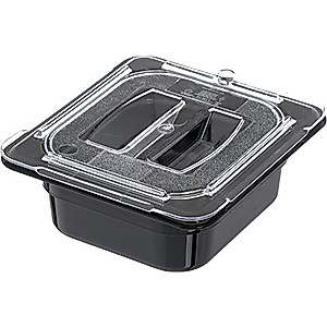 Carlisle FoodService Products 10310U07 StorPlus Sixth Size Polycarbonate Universal Handled Food Pan Lid, Clear