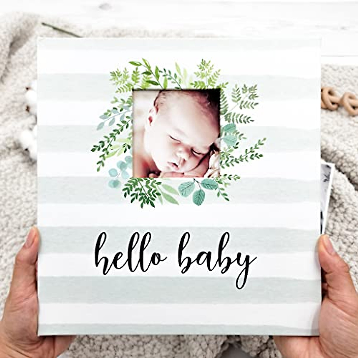 Baby Memory Book First 5 Years - Keepsake Monthly Milestone Journal for Boy or Girl - Pregnancy Gift for Baby Shower - Gender Neutral Record Book with Gift Box - Personalize Cover with Baby Photo
