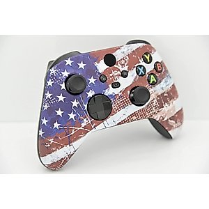 Hand Crafted Custom Controller Compatible with Xbox Series X/S & Xbox One (U.S Flag)