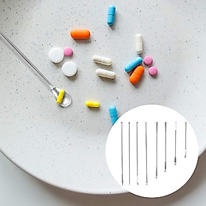 Hemobllo Stainless Steel Lab Spatula Micro Sampling Scoop Double Ended Mixing Spoon Laboratory Measuring Spoon for Powders Gel Cap Filler Micro Lab Spoon Laboratory Mixing Spatula Set (8 Pcs)