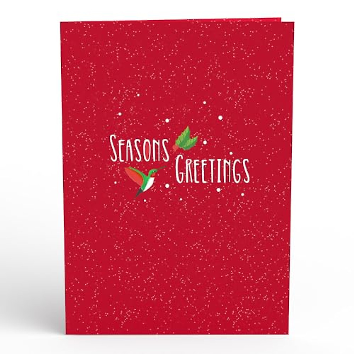 Lovepop Holiday Hummingbird Pop Up Card, 5x7-3D Greeting Card, Pop Up Christmas Cards, Kids Christmas Card, Seasonal Holiday Card