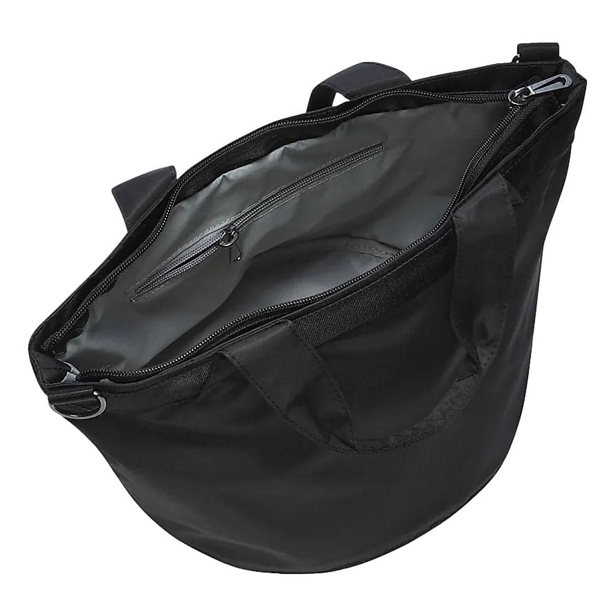 Nike Sportswear Futura Luxe Women's Tote Purse Bag (10L) (Black/Light Smoke Grey)