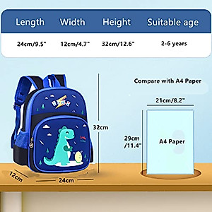 Kids Unicorn Backpack Toddler Travel Backpack Travel Bag for Elementary Kindergarten Student Preschool Children (Green Dinosaur)