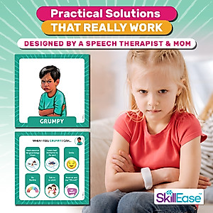 Calm Down Corner Supplies, SkillEase Feelings in Control Flip Book, Emotion Chart for Kids, Autism, Emotions and Feeling Book for Kids, Self Regulation for Kids, Calming Corner